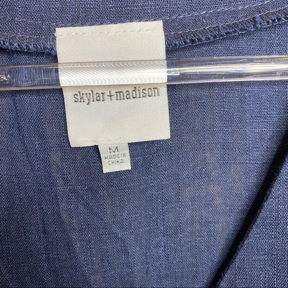 Skylar + Madison | Dresses | Skylar Madison Linen Button Down Mini ...